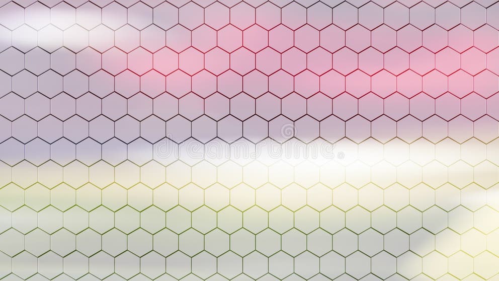 3d Rendering Colorful Hexagon Pattern with Nice Color Stock ...