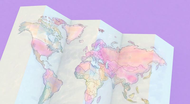 3d rendering Colorful maps stock image. Image of decoration - 86365355