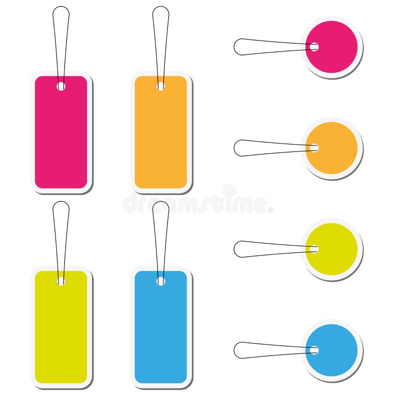 3D Rendering of Colorful, Modern Tag Flats Stock Illustration ...