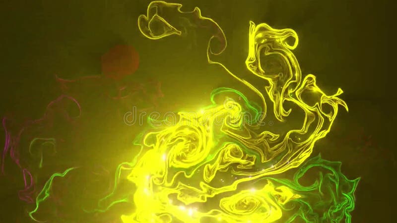 3d Rendering of Colorful Neon Lights Floating in the Darkness, Ideal ...