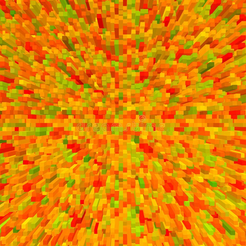 3D Rendering of Colorful Pixels Stock Illustration - Illustration of ...