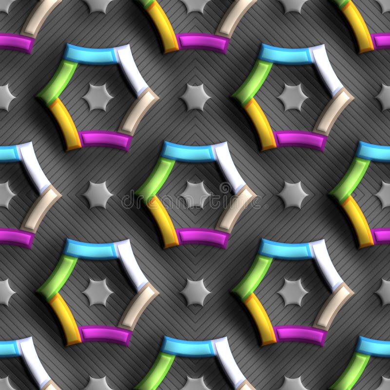 3D Rendering of Colorful Plastic Background Tile Stock Illustration ...