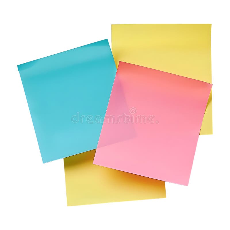 3D Rendering of a Colorful Sticky Notes on Transparent Background - Ai ...