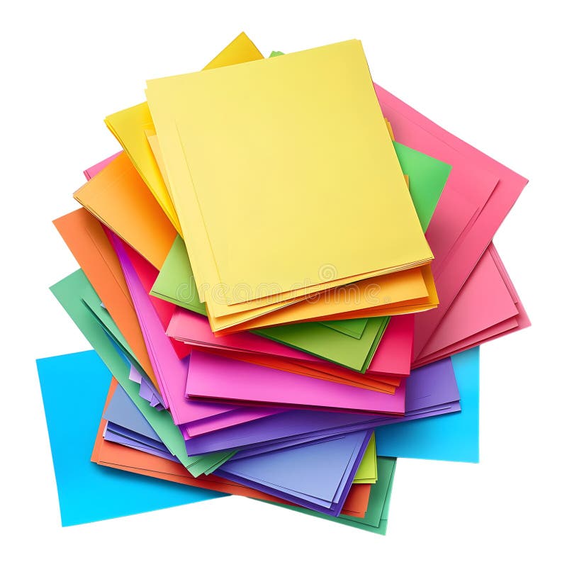 3D Rendering of a Colorful Sticky Notes on Transparent Background - Ai ...