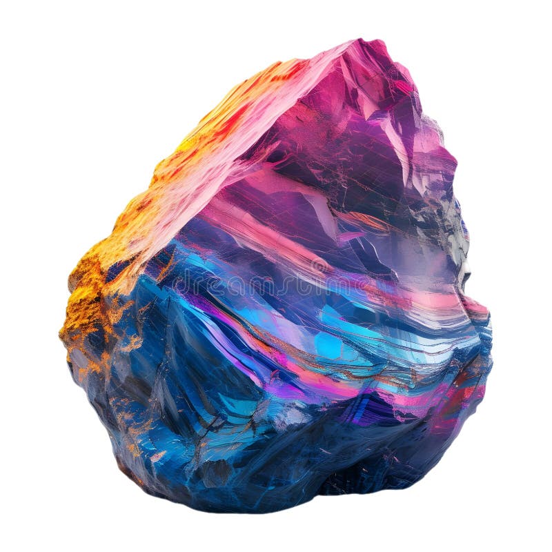 3D Rendering of a Colorful Stone on Transparent Background - Ai ...