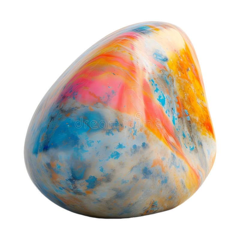 3D Rendering of a Colorful Stone on Transparent Background - Ai ...
