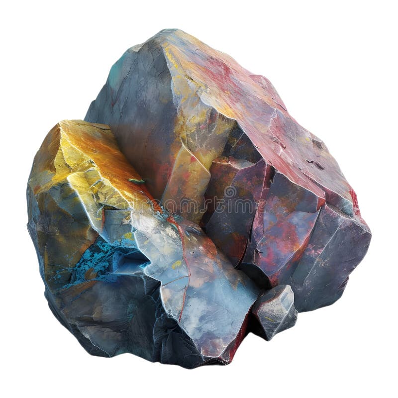 3D Rendering of a Colorful Stone on Transparent Background - Ai ...