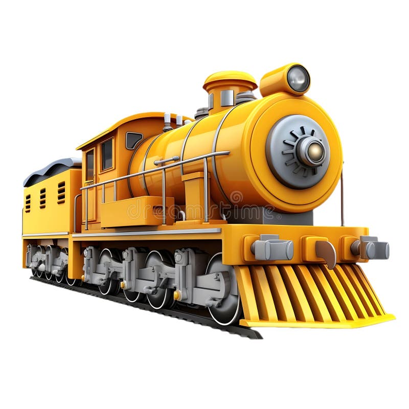 3D Rendering of a Colorful Train on Transparent Background - Ai ...