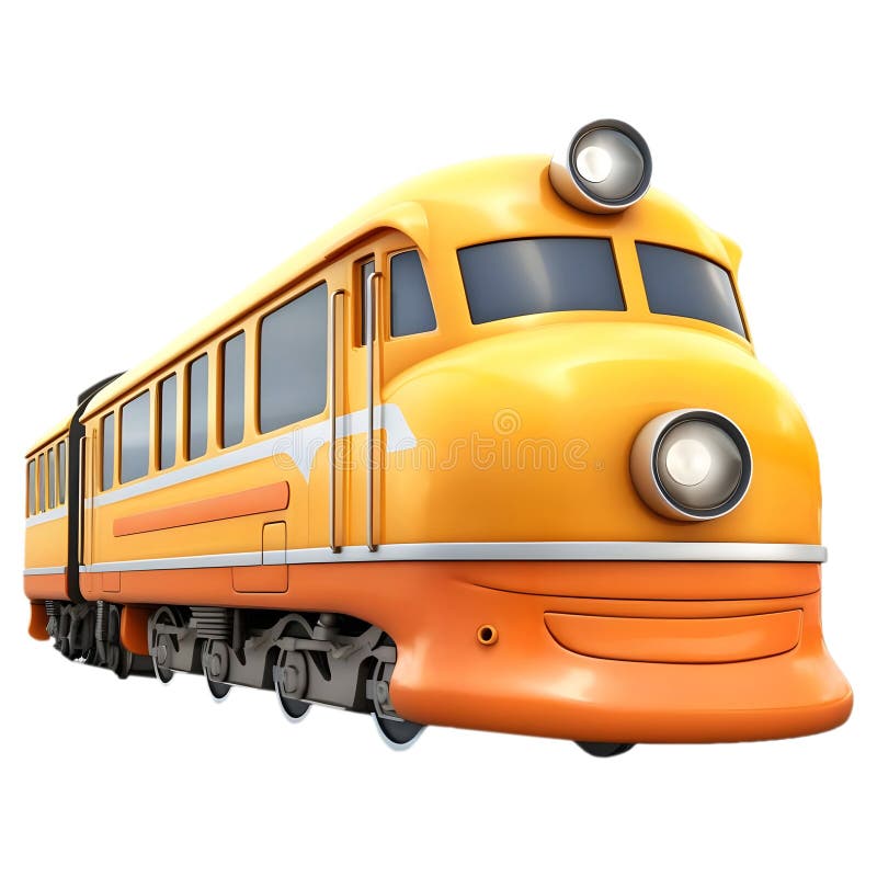 3D Rendering of a Colorful Train on Transparent Background - Ai ...