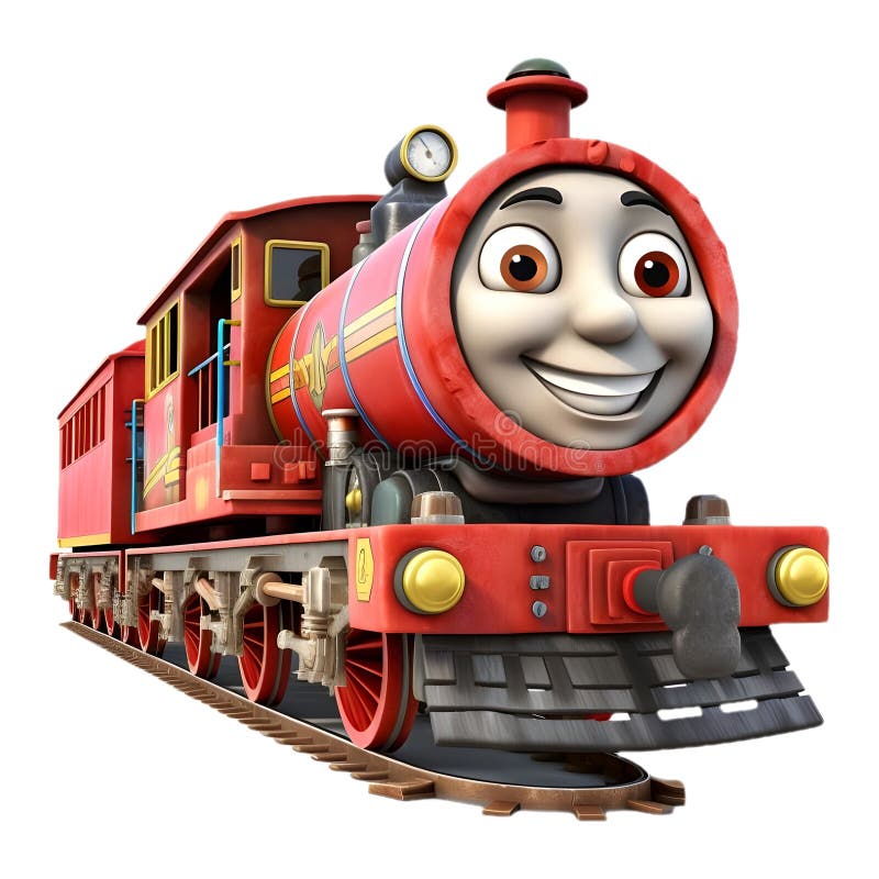 3D Rendering of a Colorful Train on Transparent Background - Ai ...