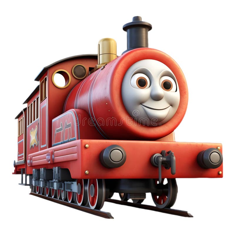 3D Rendering of a Colorful Train on Transparent Background - Ai Generated Stock Illustration ...