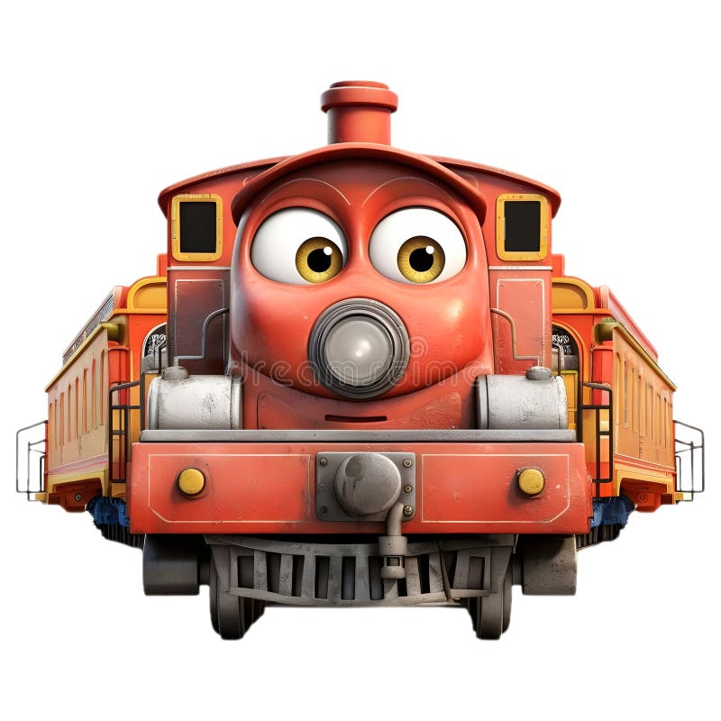 3D Rendering of a Colorful Train on Transparent Background - Ai ...