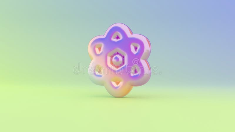 Atom Colored Symbol on the White Background Stock Vector - Illustration ...