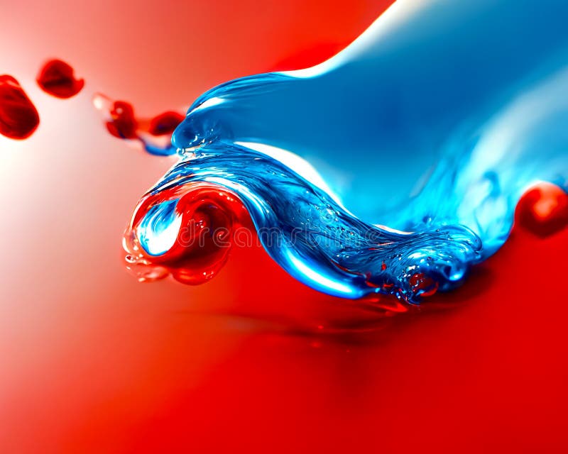 3d Rendering of Colorful Viscous Liquid Stock Illustration ...