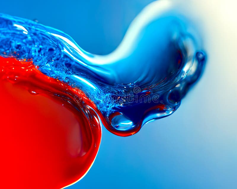 3d Rendering of Colorful Viscous Liquid Stock Illustration ...