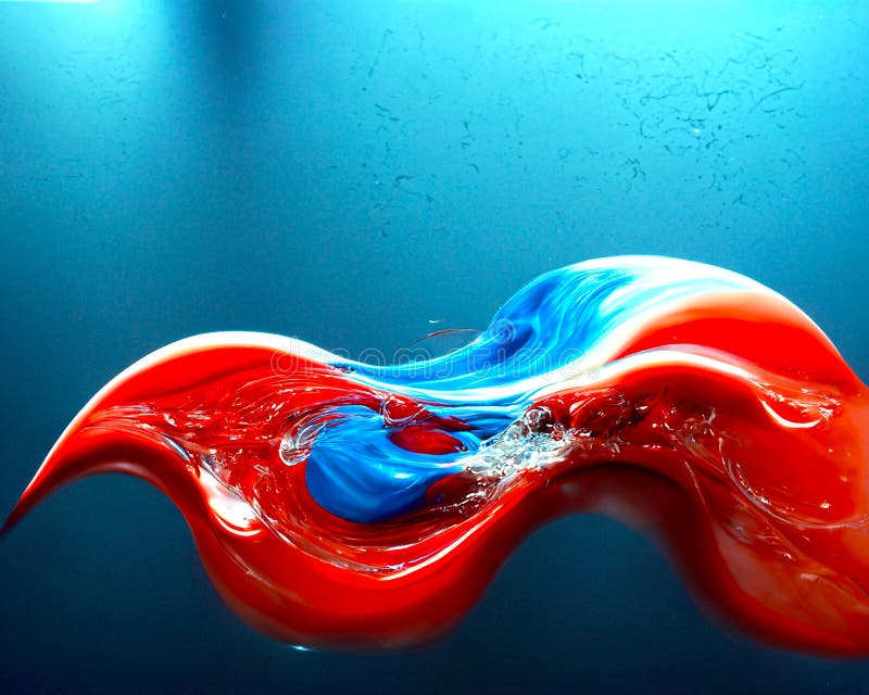 3d Rendering of Colorful Viscous Liquid Stock Illustration ...