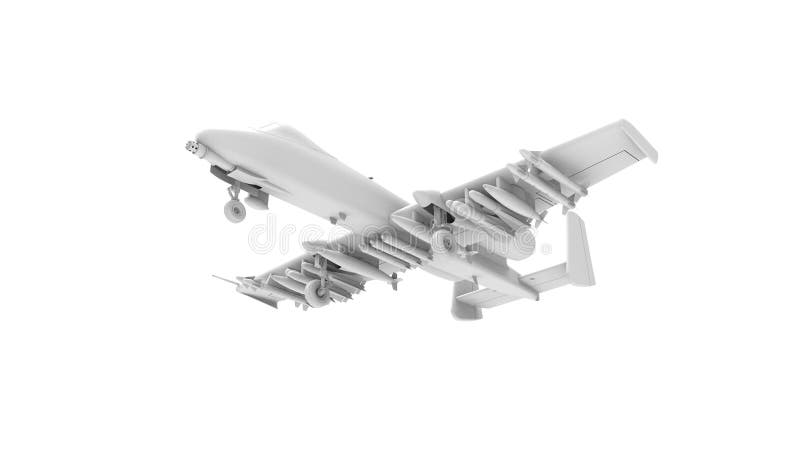 Combat Fighter Jet, Military Aircraft, Bottom View Stock Illustration ...