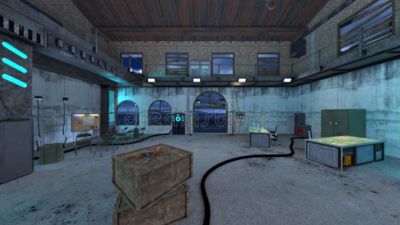 3D Rendering of the Command Base Stock Illustration - Illustration of ...