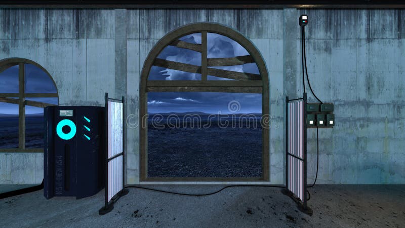 3D Rendering of the Command Base Stock Illustration - Illustration of ...