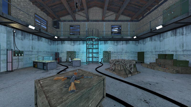 3D Rendering of the Command Base Stock Illustration - Illustration of ...