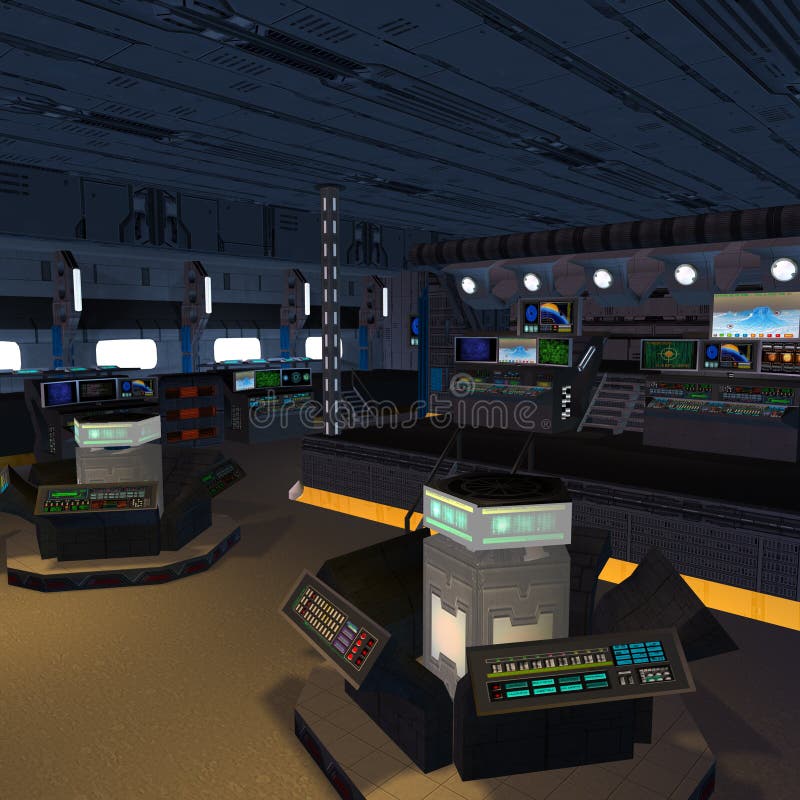 Futuristic Command Center Stock Illustrations – 350 Futuristic Command ...