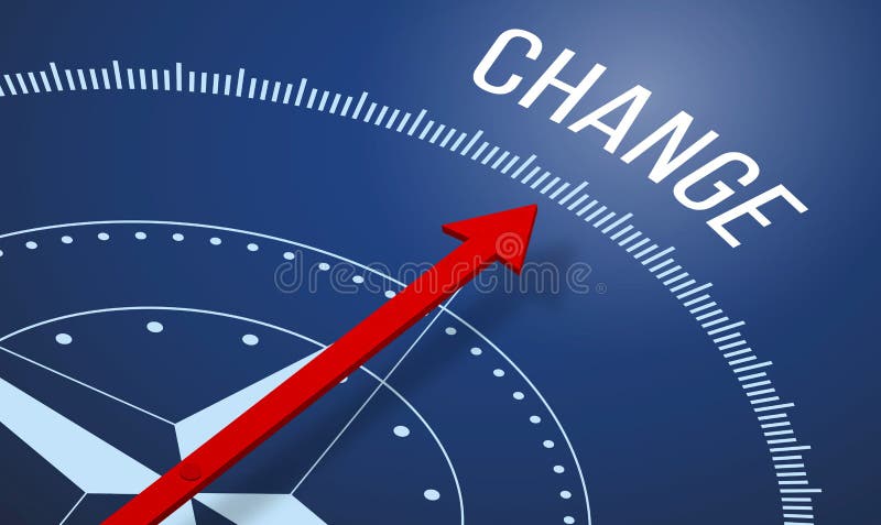 Compass with a Change Icon. Stock Illustration - Illustration of ...