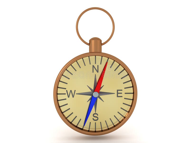 3D Rendering of compass stock illustration. Illustration of exploration ...