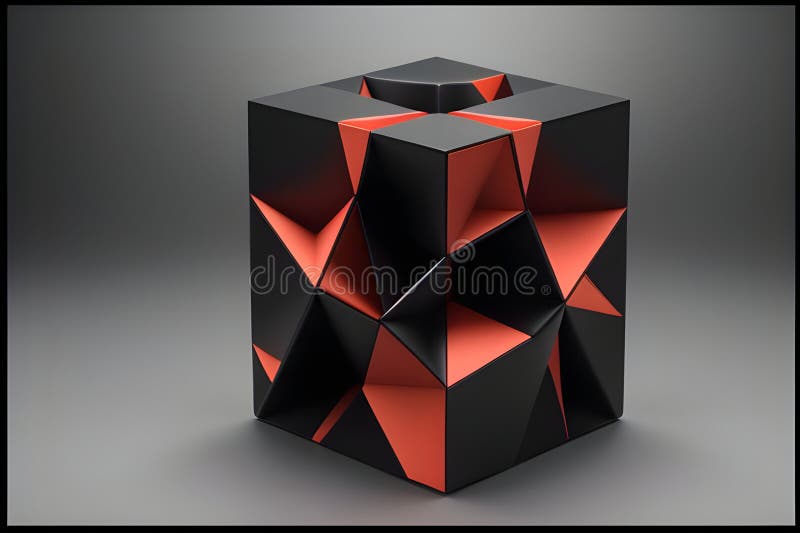 Abstract 3d Rendering of Geometric Shapes Composition with Squares ...