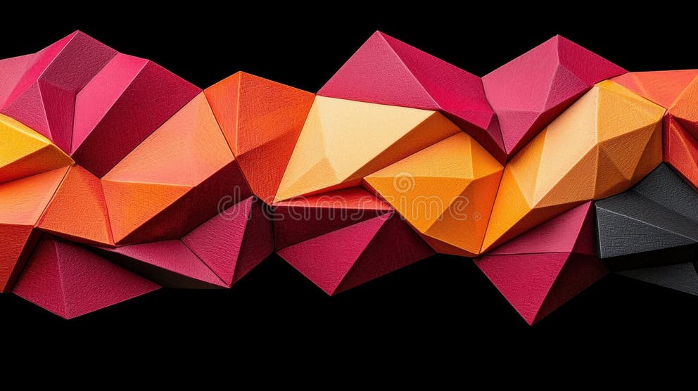 A 3D Rendering of a Complex Geometric Pattern Composed of Various ...