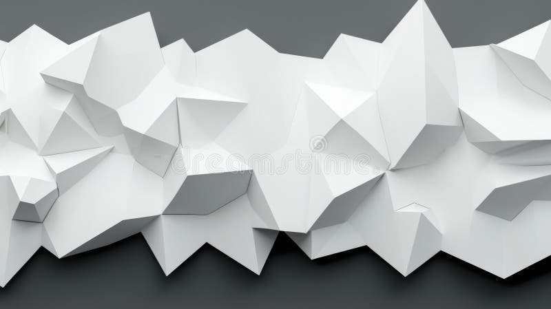 A 3D Rendering of a Complex Geometric Pattern Composed of White ...
