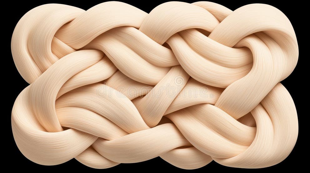 A 3D Rendering of a Complex, Intertwined, and Textured Rope-like ...