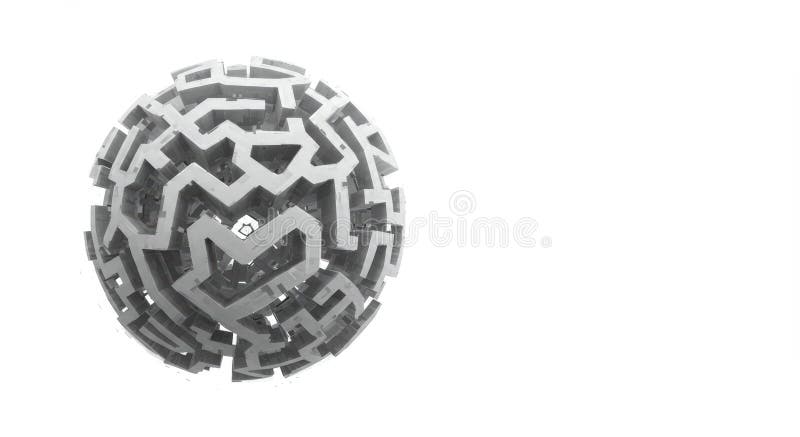 Spherical Maze stock illustration. Illustration of maze - 387800086