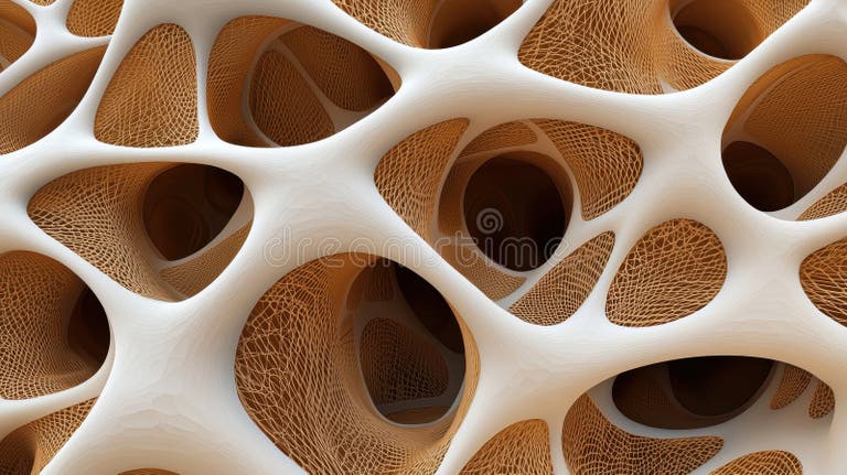 A 3D Rendering of a Complex, Organic Structure Composed of ...