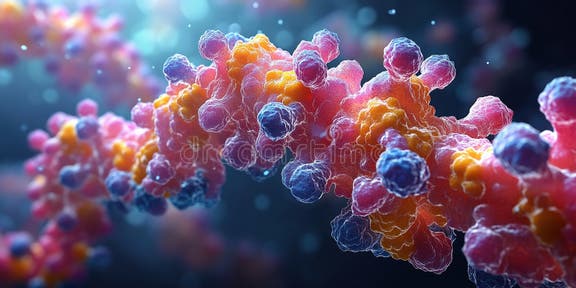 3D Rendering of Complex Protein Structure Showcasing Intricate ...