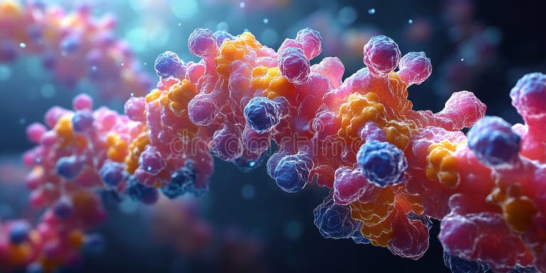 3D Rendering of Complex Protein Structure Showcasing Intricate ...