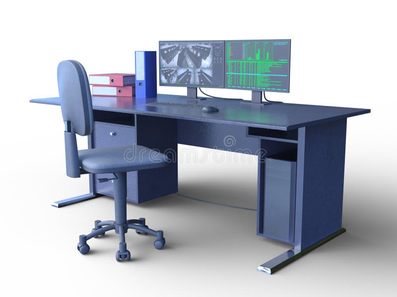 3d Rendering of Computer Monitor with Calendar and Stethoscope Stock ...