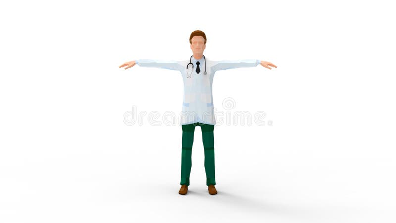 3d Rendering of a Computer Generated Doctor Model Standing Stock ...