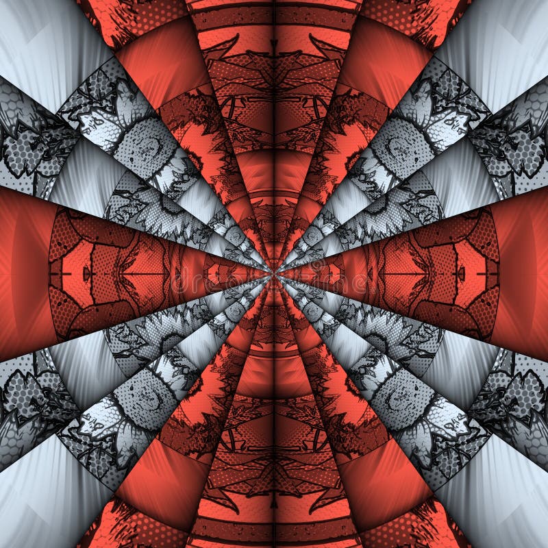 3D Rendering of Computer Generated Halftone Style Fractal Artwork Stock ...