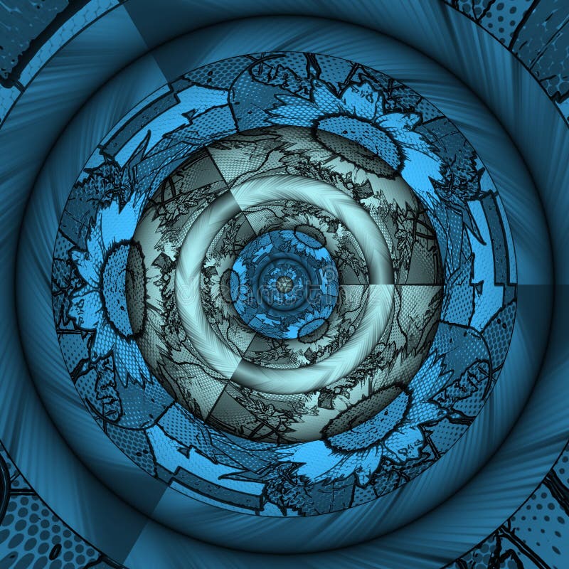 3D Rendering of Computer Generated Halftone Style Fractal Artwork Stock ...