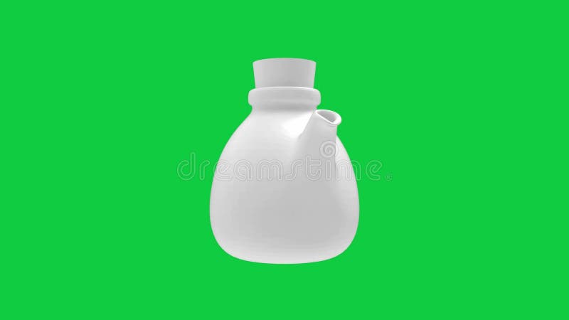 3D Rendering of a Computer Generated Tea Pot on a Green Screen Isolated ...