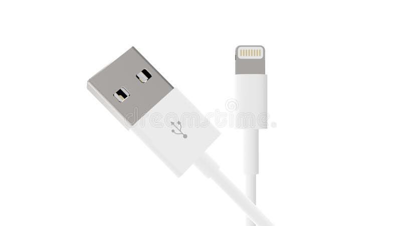 3D Rendering of a Computer Generated USB Charger Isolated Stock ...