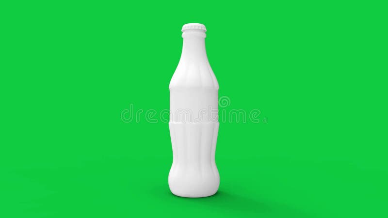 3D Rendering of a Computer Model Bottle on Green Screen Isolated Stock ...