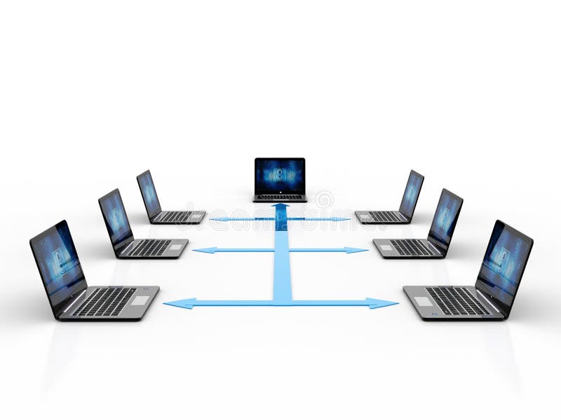 Computer Connected with Each Other, Global Internet Concept Stock ...