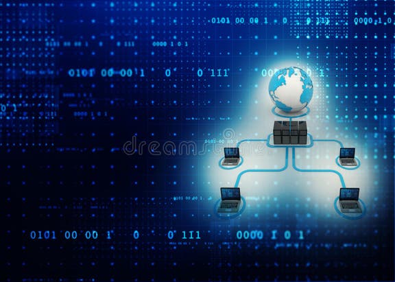 3d Rendering Computer Network Internet Communication Background File Sharing Or Transferring