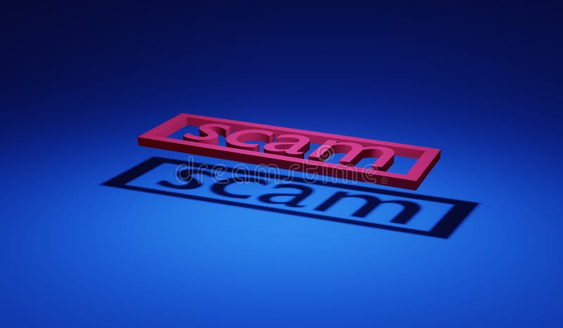 3D Rendering Concept of Anonymous Scamming Online. Stock Illustration ...