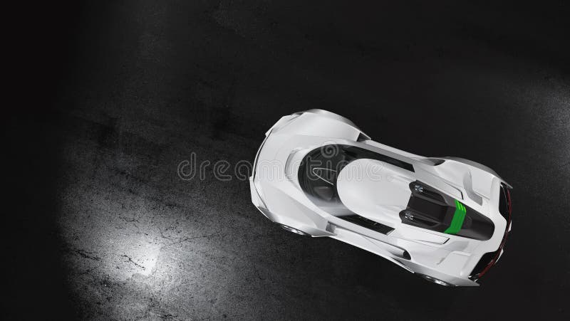 3D Rendering of a Concept Car Stock Illustration - Illustration of four ...