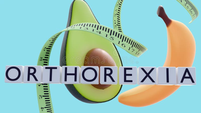 A 3d Rendering of the Concept of Orthorexia Nervosa Stock Illustration ...