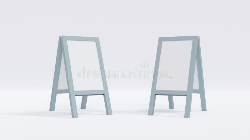 3D Rendering Concept of Standing Board on White Background. 3D Render ...