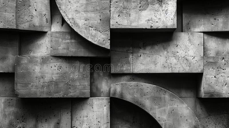 3D Rendering of Concrete Blocks Stock Illustration - Illustration of ...