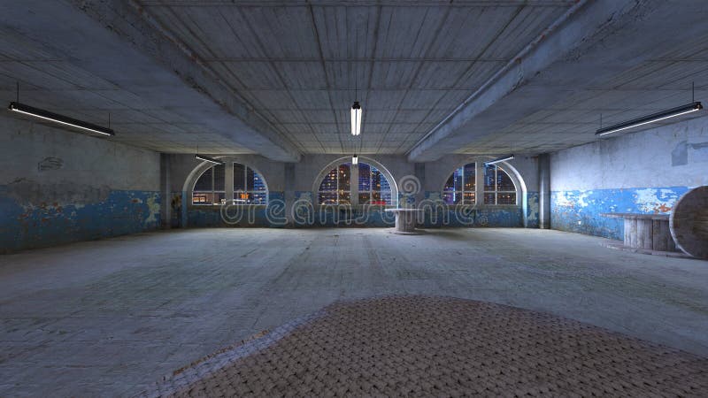 3D Rendering of Concrete Building Stock Illustration - Illustration of ...